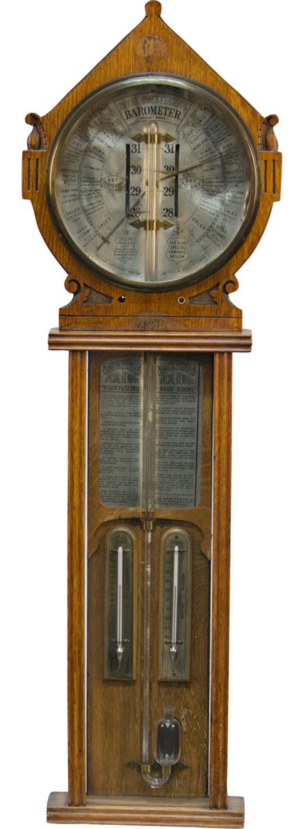Early Oak Wall Mount Royal Polytechnic Barometer
