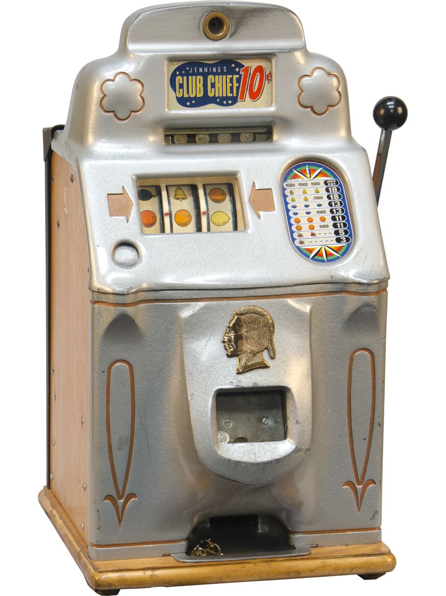 10 Cent O.D. Jennings Club Chief Slot Machine c1946