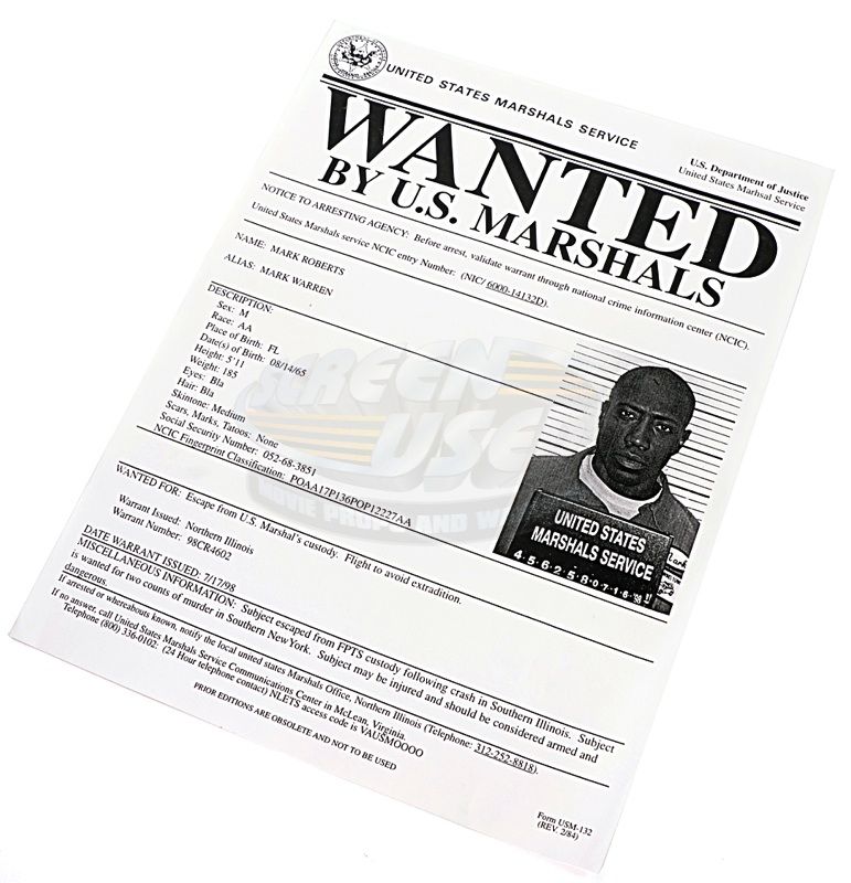 U.S. Marshals - Chief Deputy Marshal Samuel Gerard's Badges & ID