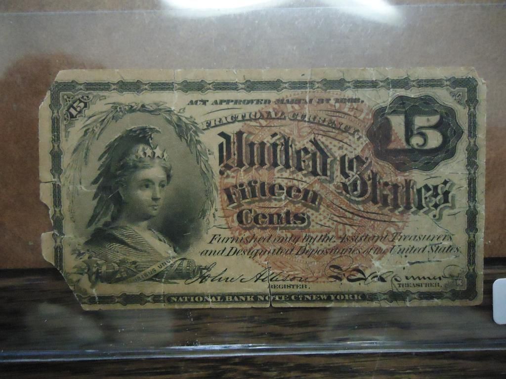 15 CENT US FRACTIONAL CURRENCY