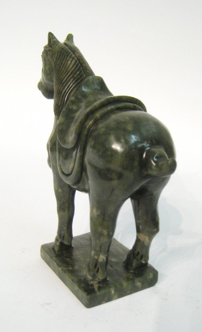 Chinese Spinach Jade Tang Style Horse