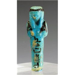 An Egyptitan Brilliant Blue Shabti