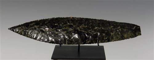 A Large Aztec Obsidian Blade