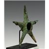 An Inca Bronze Star-Shaped Mace Head
