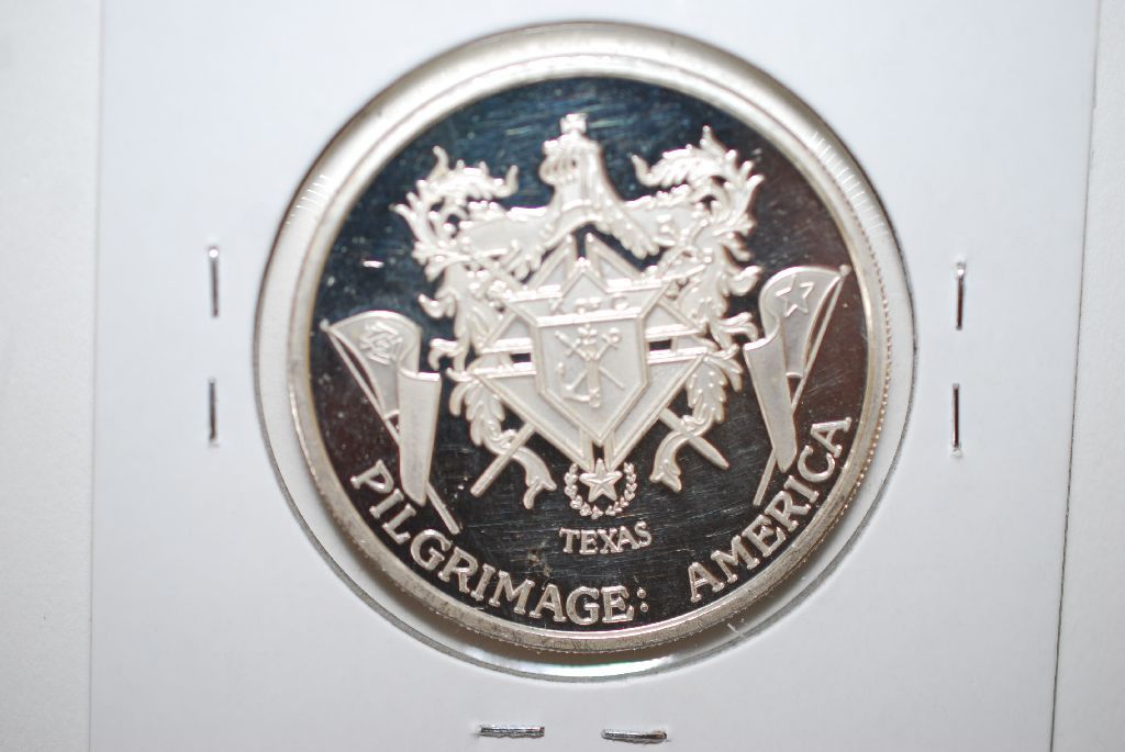 1992 Knights Of Columbus Quincentennial Silver Round; Pilgrimage ...