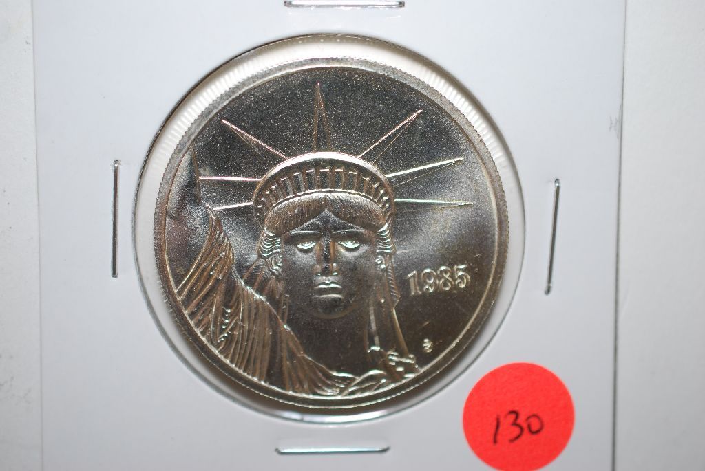 1985 Liberty Trade Silver Round; .999 Fine Silver 1 Oz.; EST. $30-40