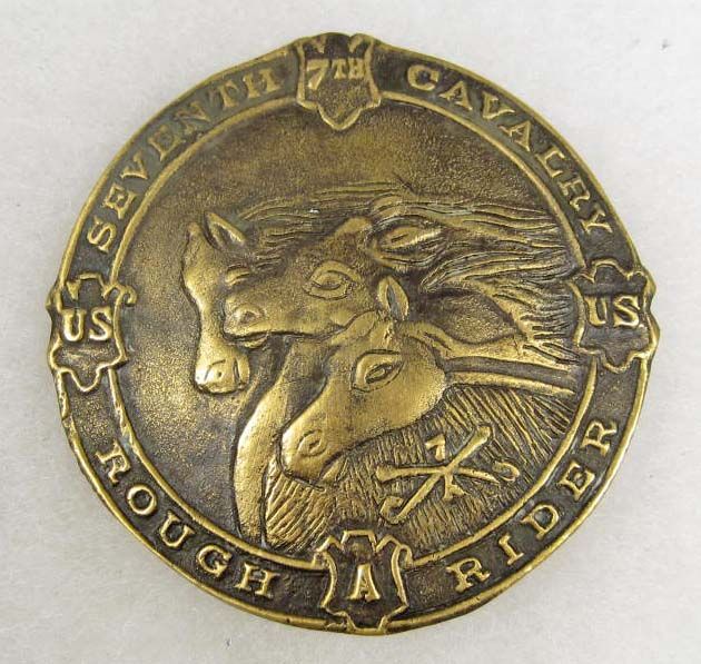 WESTERN ROUGH RIDER 7TH CAVALRY BELT BUCKLE