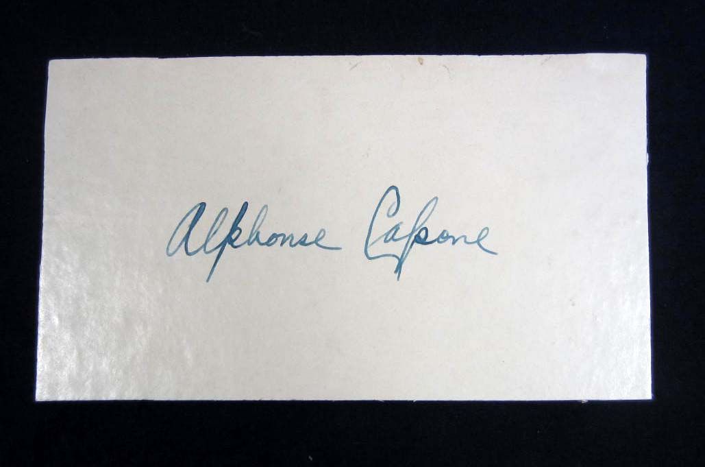 ALPHONSE (AL) CAPONE CUT SIGNATURE W/ COA
