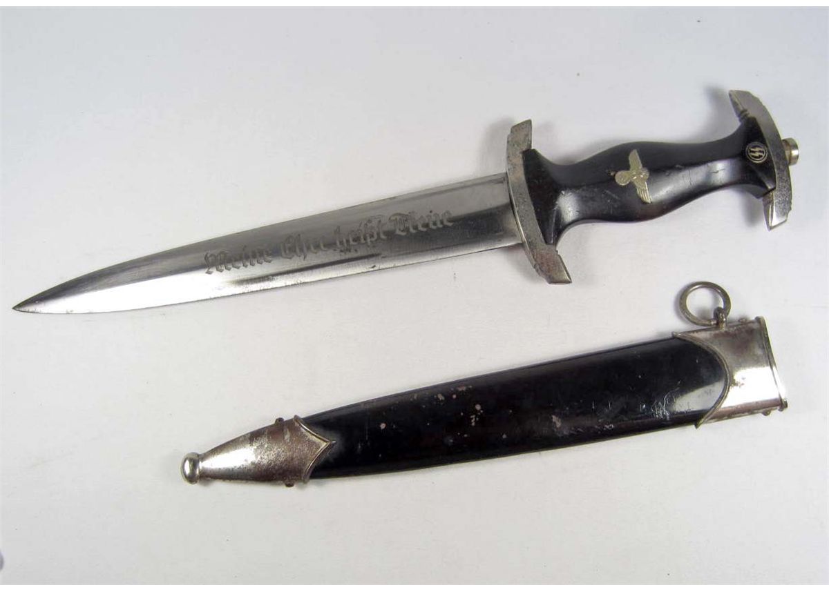 RARE GERMAN NAZI WAFFEN SS ENLISTED MANS DAGGER W/ SCABBARD