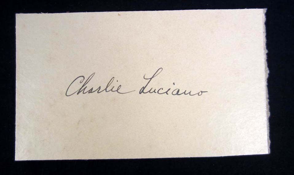 CHARLIE (LUCKY) LUCIANO CUT SIGNATURE W/ COA