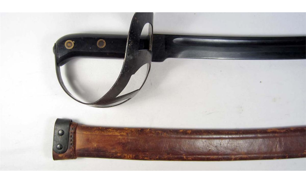 USN PRE WW1 NAVAL OFFICERS CUTLASS SWORD W/ SCABBARD