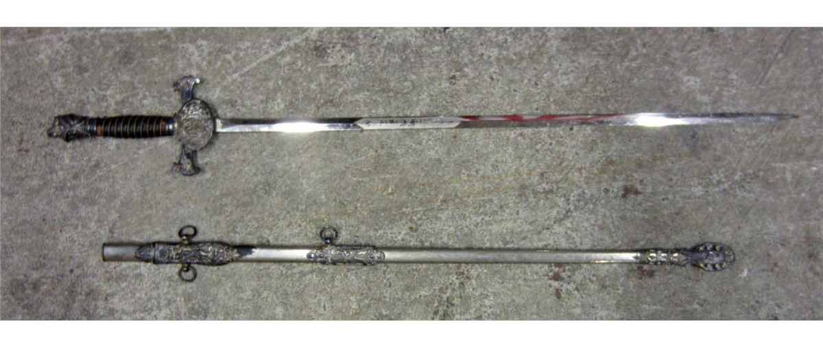KNIGHTS OF PYTHIUS FCB MASONIC STYLE SOCIETY SWORD W/ SCABBARD