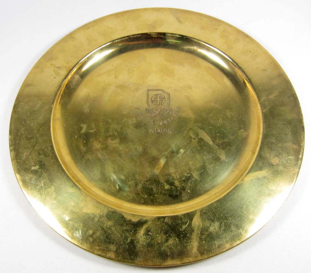 GERMAN NAZI SS-PANZER METAL WALL PLAQUE