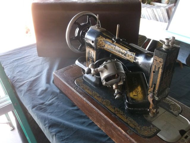 Antique Sewing Machine by White White Rotary W/ Electric Motor