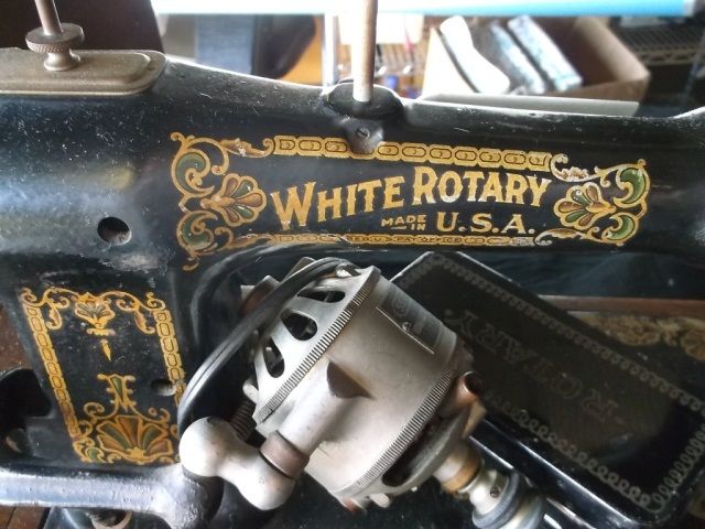 Antique Sewing Machine by White White Rotary W/ Electric Motor