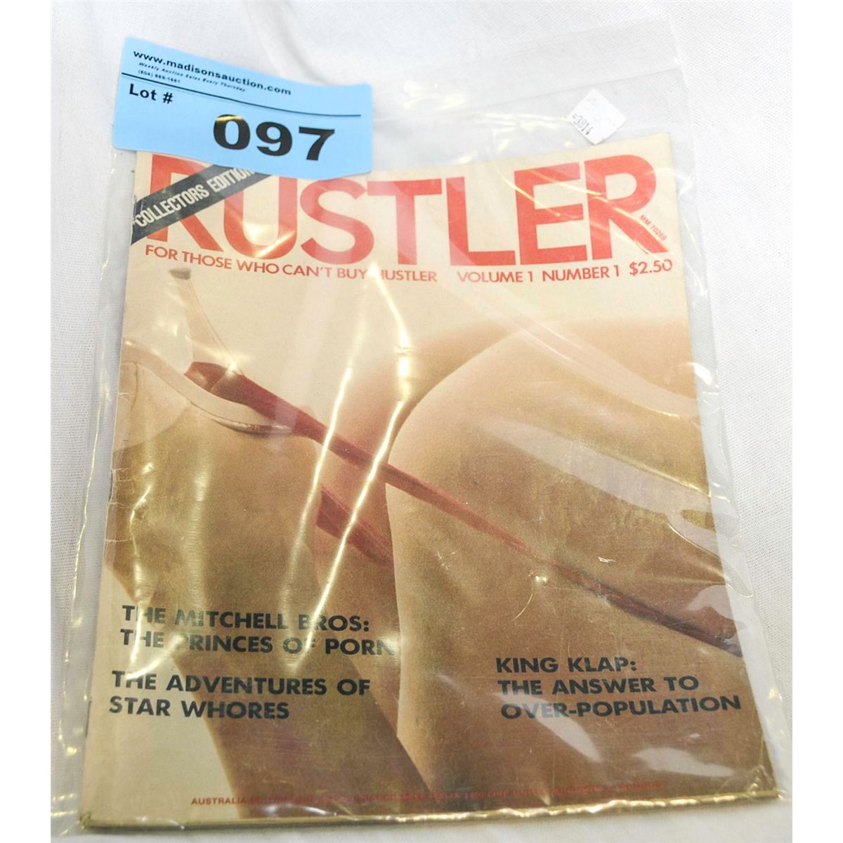 Very first Hustler mens magazine edition