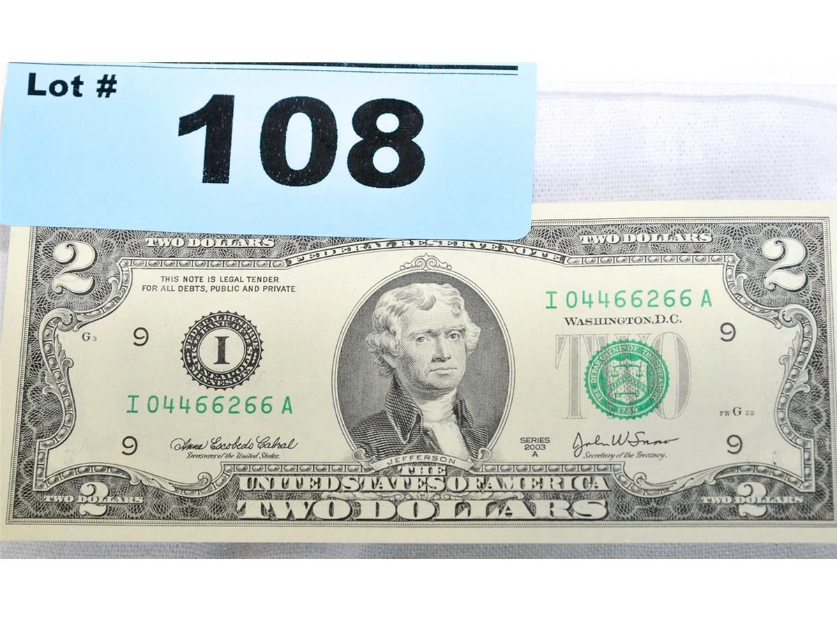 United states of america 2 dollar bank note