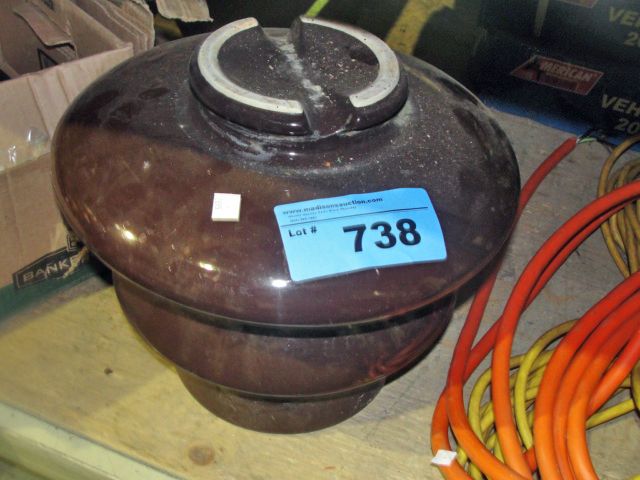 Large vintage electric wire insulator