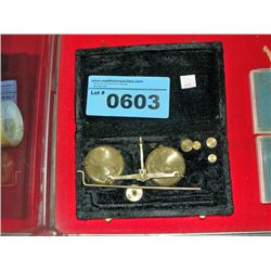 small brass balance beam scale