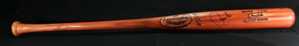 Larry Walker Signed Game-Used Rockies Louisville Slugger C235 Baseball ...
