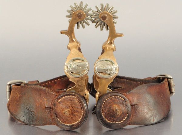 August Buermann Hercules Bronze Horse Head Spurs