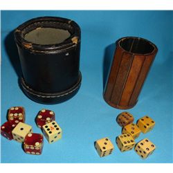 Antique Dice Collection: 18 pieces made of bakelite, wood & ivory. 3 ...