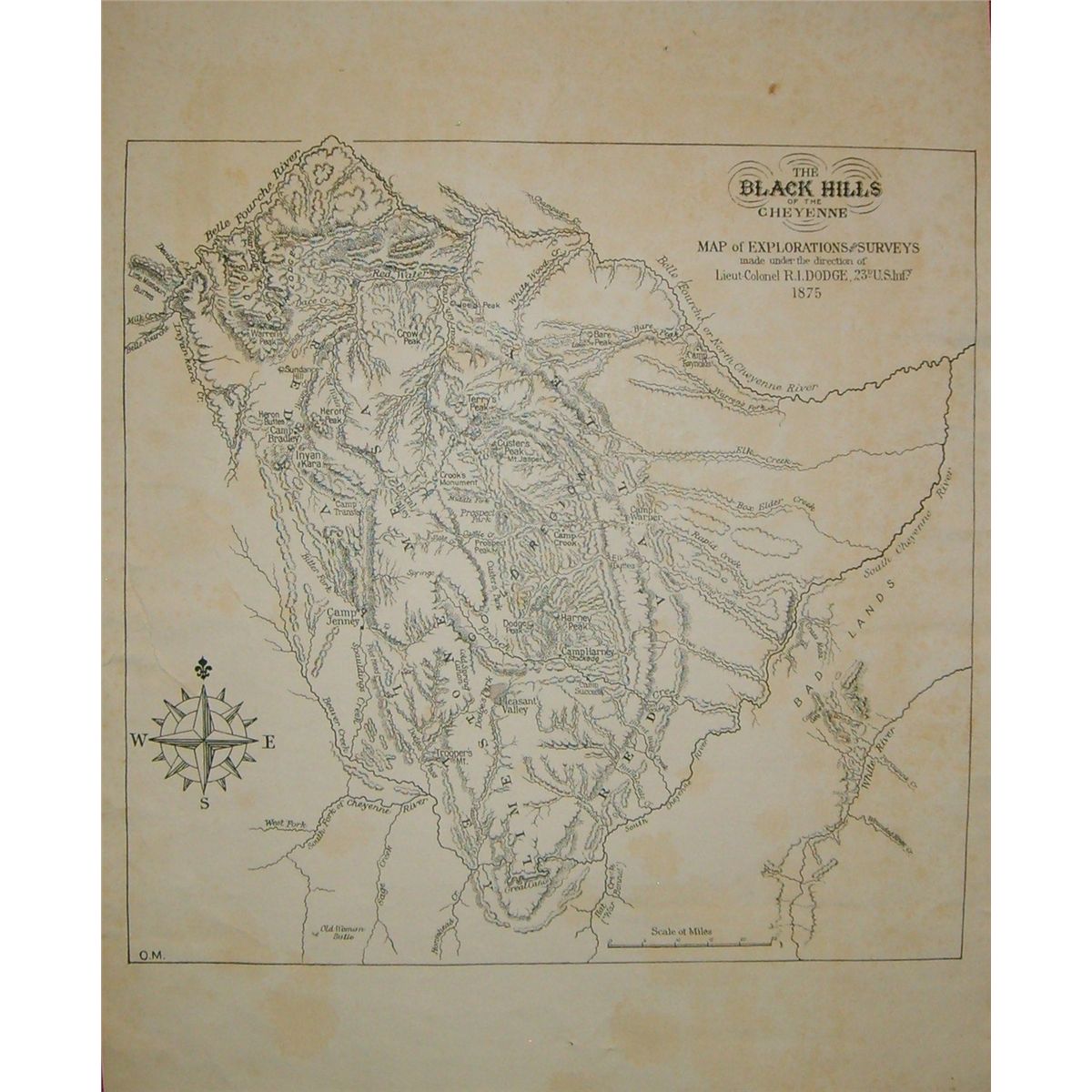 Map: The Black Hills of the Cheyenne. Map of the Explorations and ...