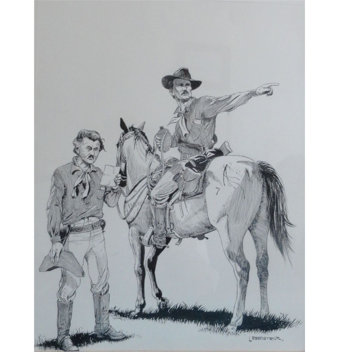 Reedstrom, Ernest, Captain Benteen Receiving Last Message from ...