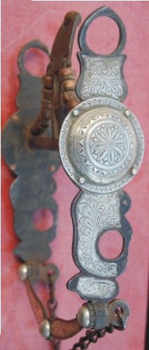 GS Garcia silver inlaid spade bit