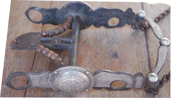 GS Garcia silver inlaid spade bit