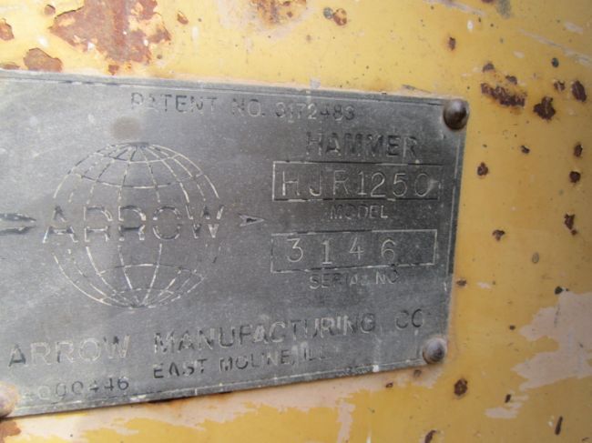 1985 Arrow Master HJR1250 Hydraulic Hammer Machine