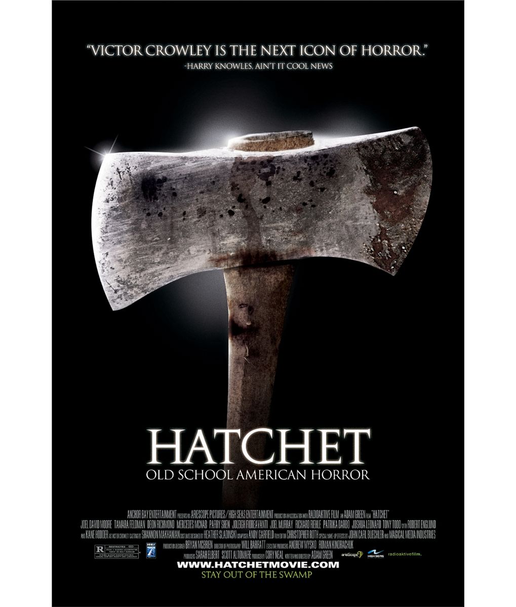HATCHET KANE HODDER VICTOR CROWLEY SIGNED CHAIRBACK & T-SHIRT