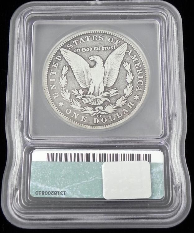 1893-CC Morgan Silver Dollar Graded VG 8 Coin