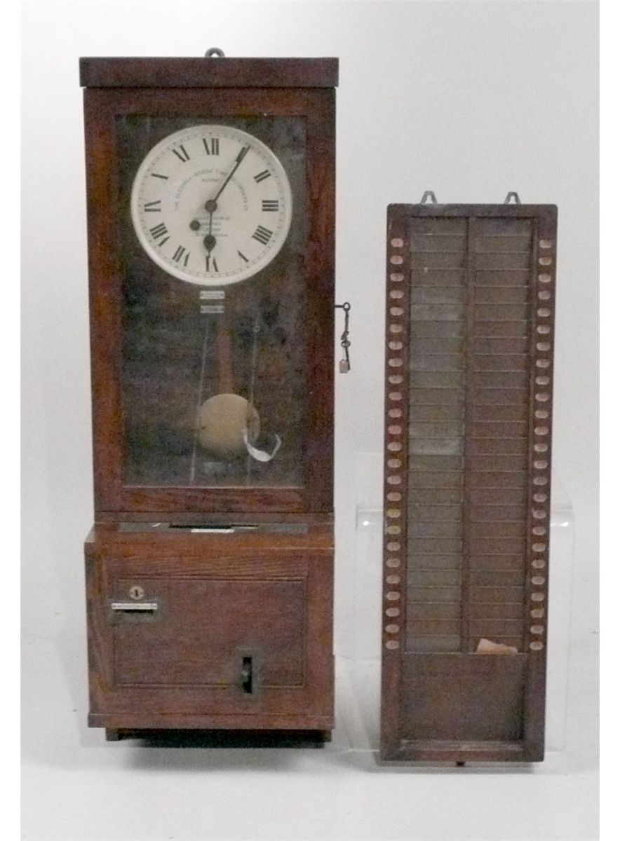 Gledhill-Brook Time Recorders Limited Oak Time Clock, London, early ...
