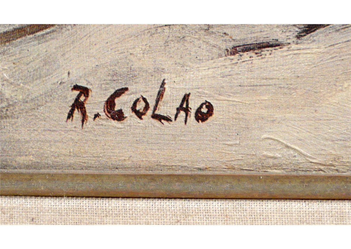 Oil on Canvas, Still Life of Flowers, Rudolph Colao (American, 1927 ...