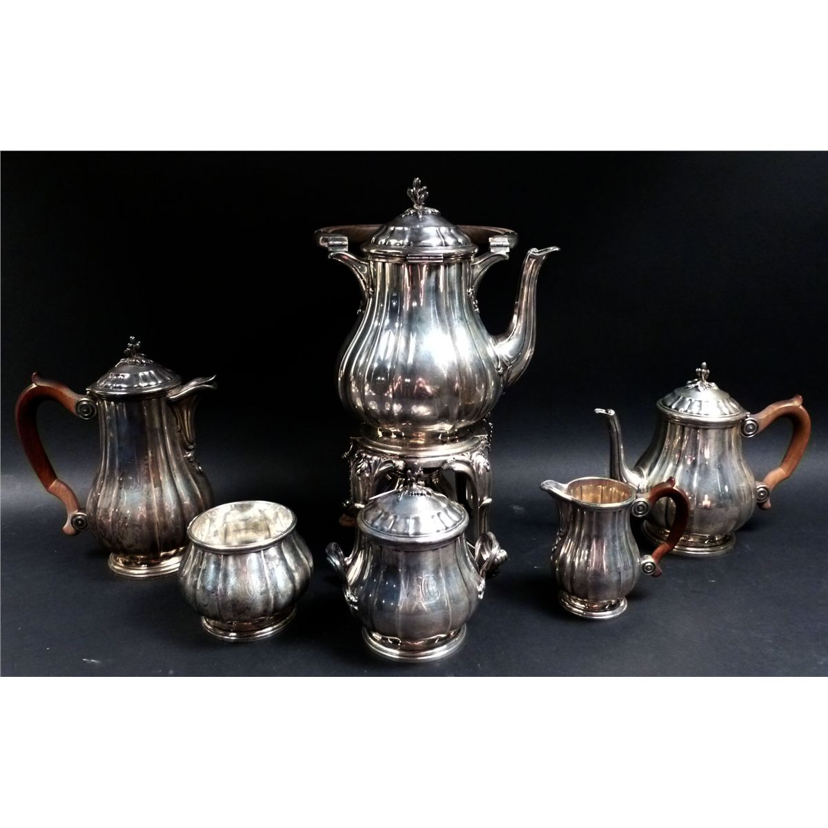 Six Piece Cartier France Sterling Silver Tea Service, 20th C., N9ENBN