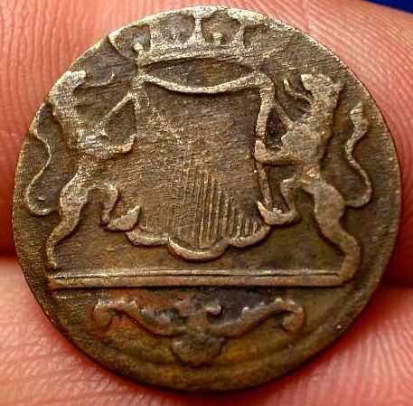 DESIRABLE! 1790 VOC DUTCH PENNY DUIT COIN!