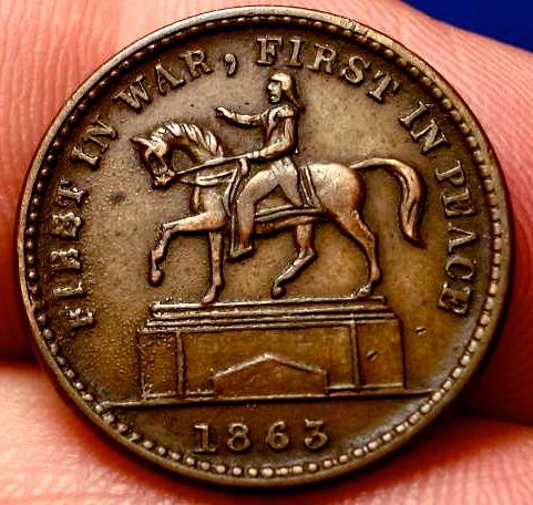 OLD US COINS! CIVIL WAR TOKEN 1863 FANTASTIC PIECE!
