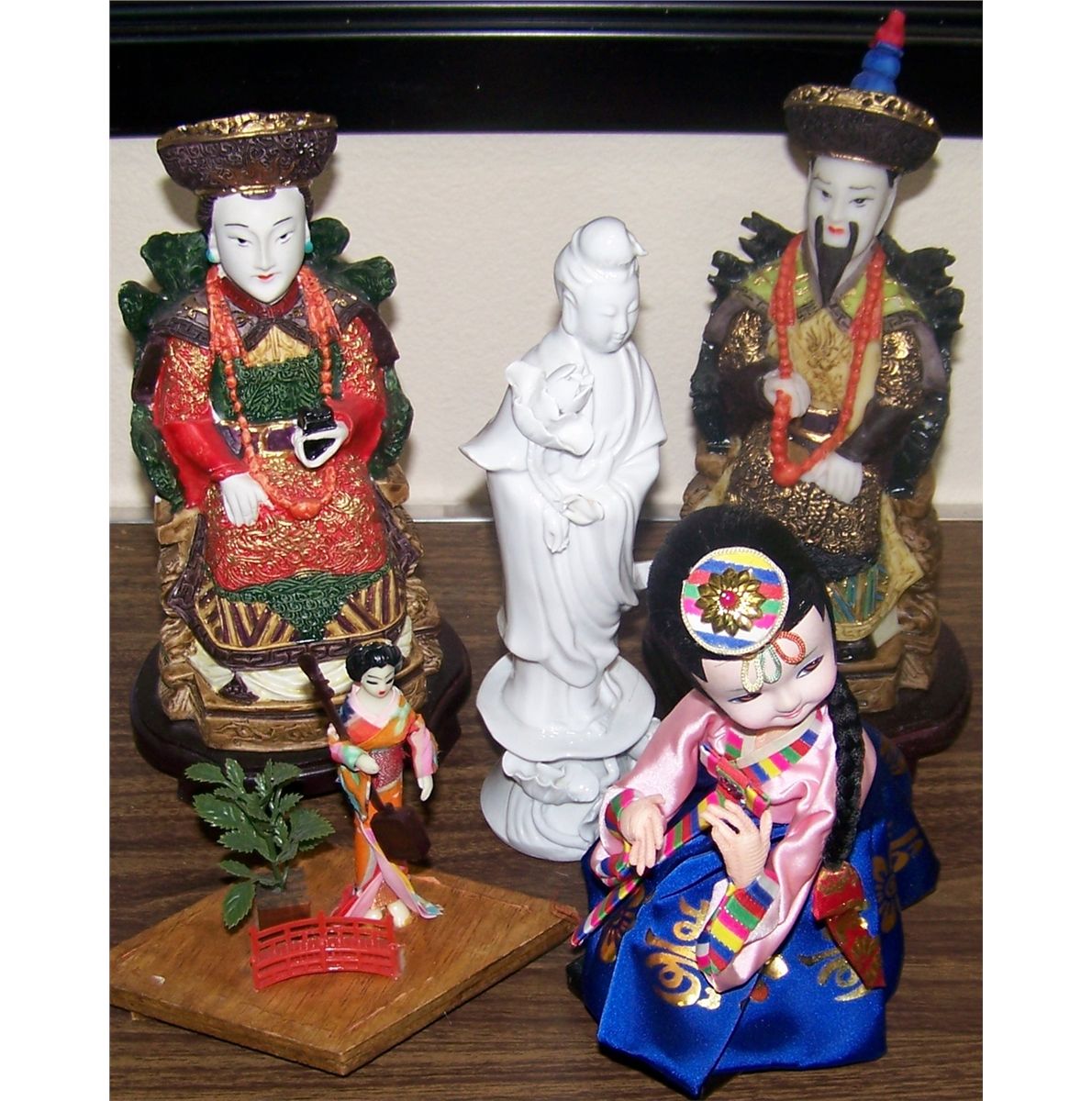 Five Decorative Asian Statues