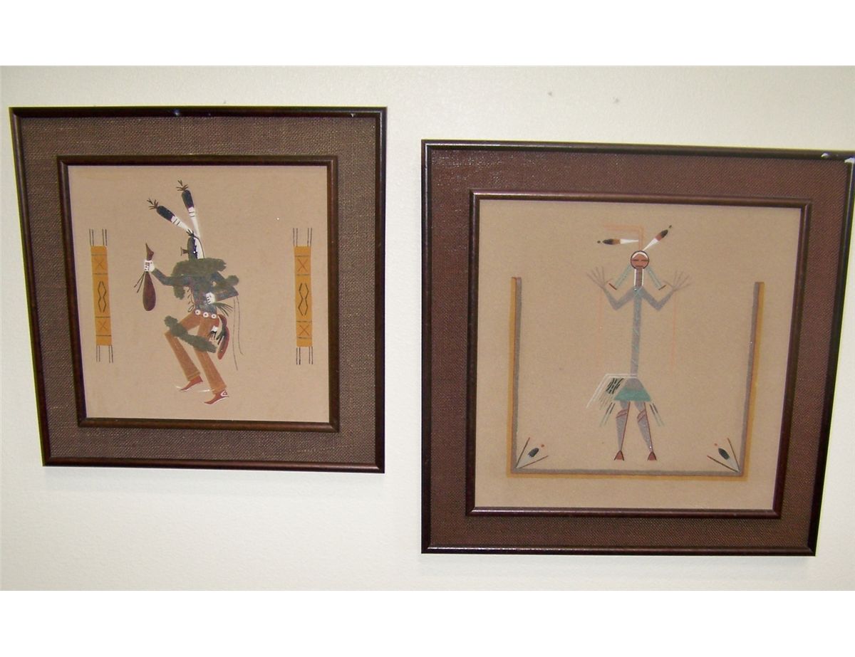 Two Native American Sandstone Artworks