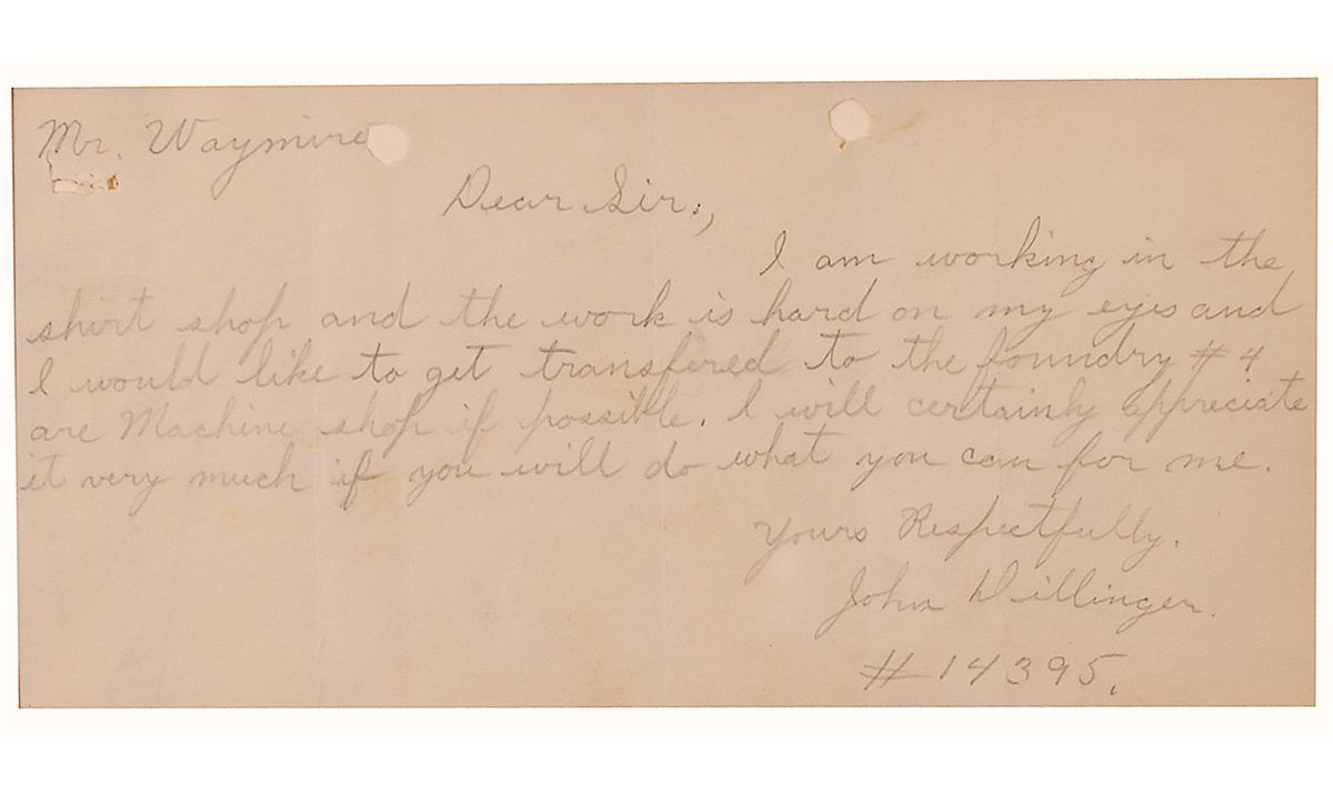 John Dillinger Letter