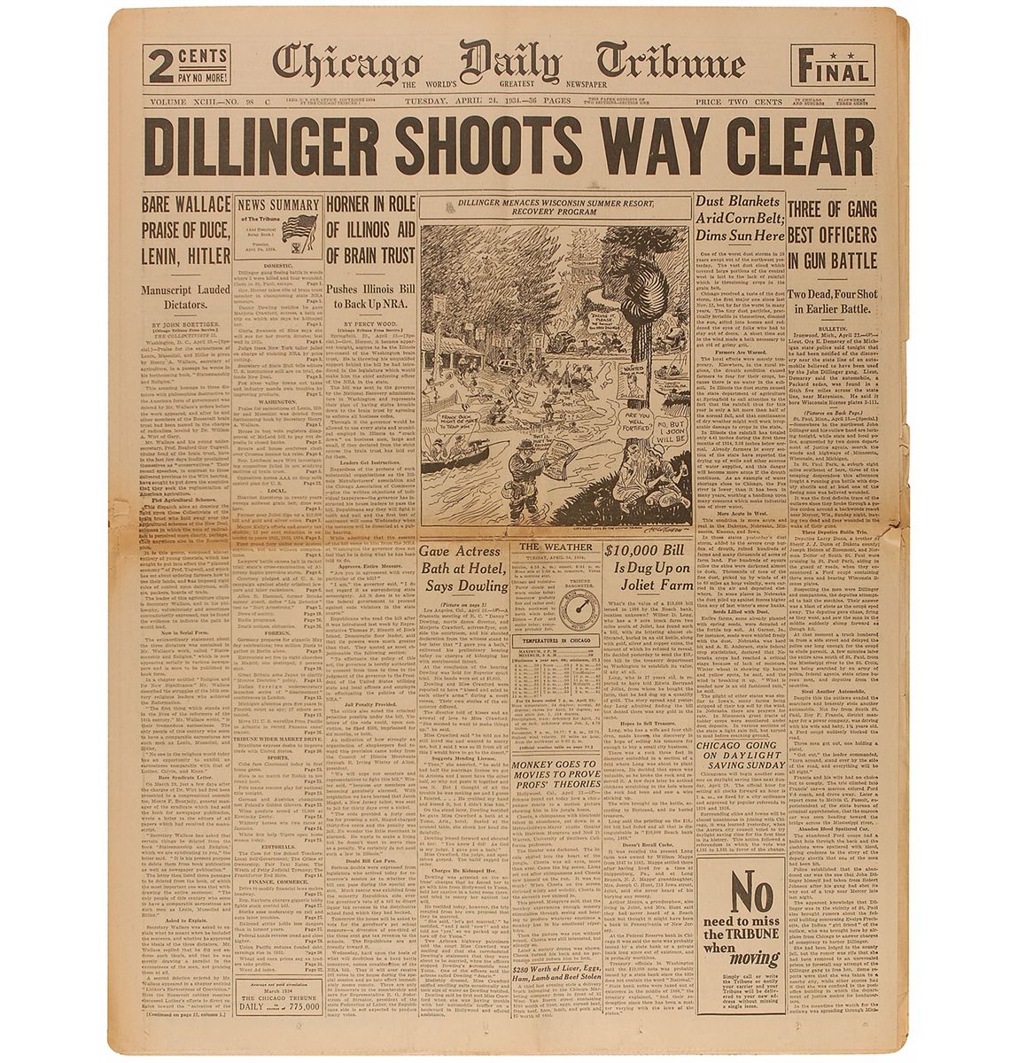 John Dillinger Newspaper