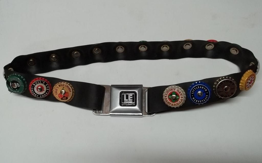 Woman's 30" Little Earth Soda Pop Bottle Cap Belt