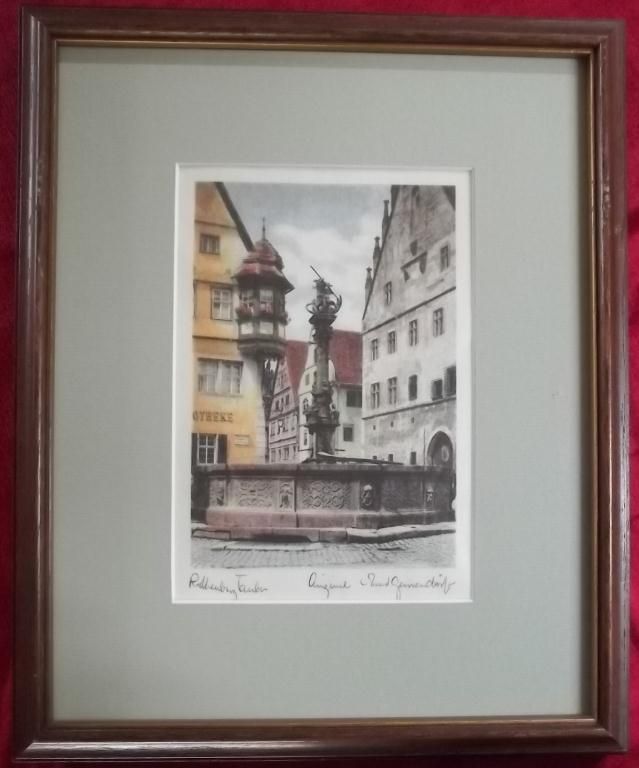 4 Ernst Geissendorfer Signed Rothenburg Etchings
