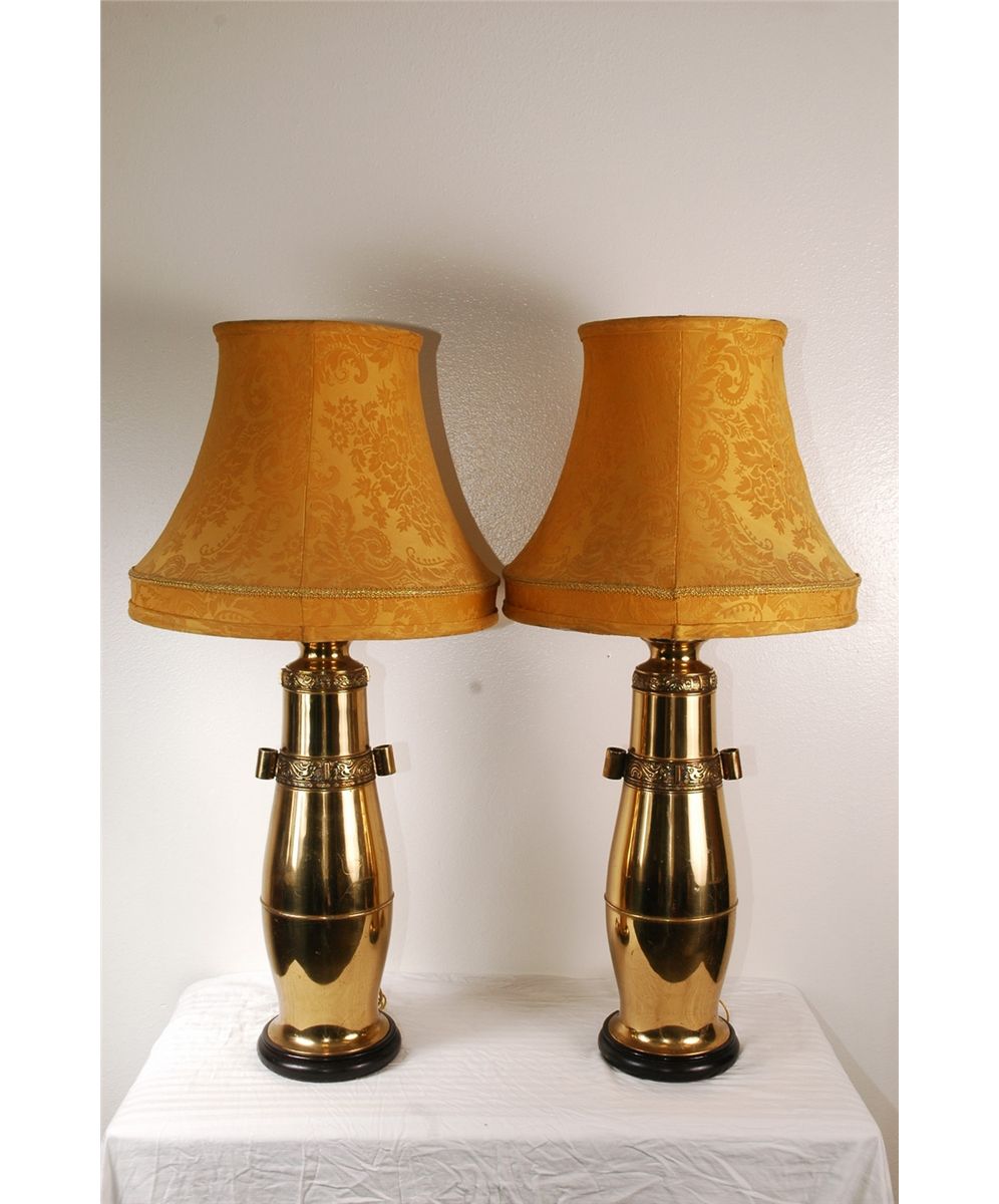 Pair of Vintage Brass Marbro Lamps