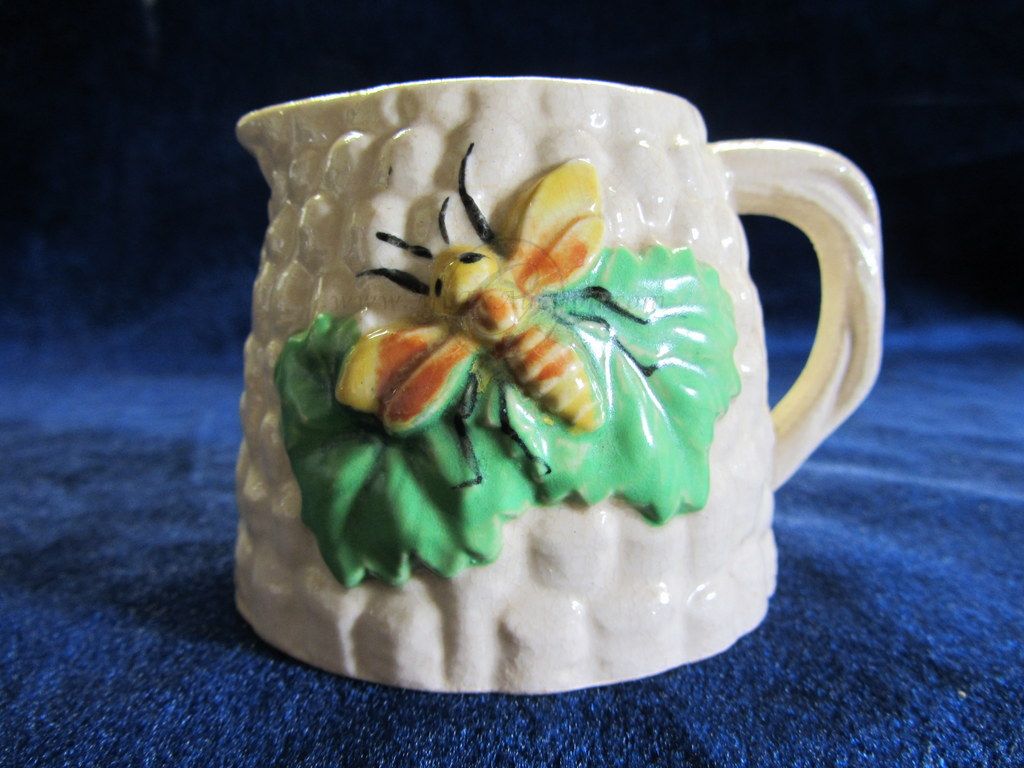 Vintage Porcelain Honey Bee Pitcher