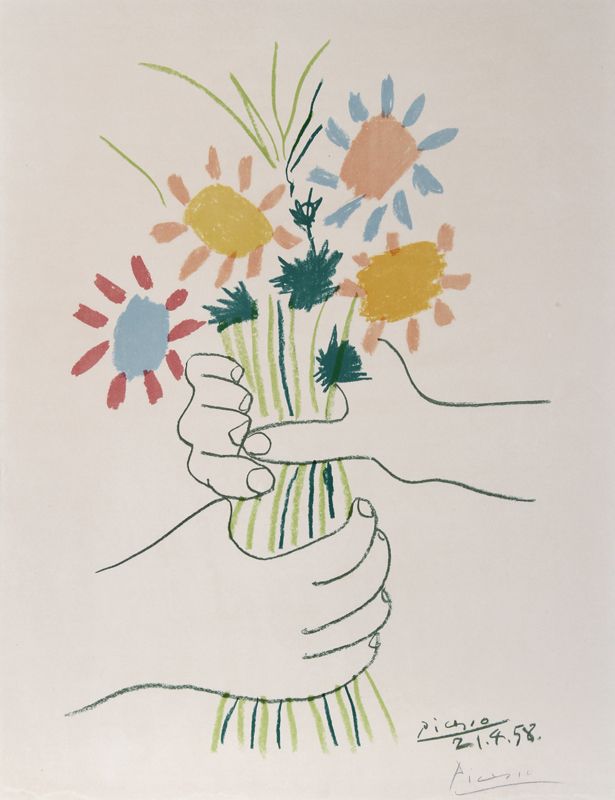 Pablo Picasso, Flower Bouquet, Lithograph