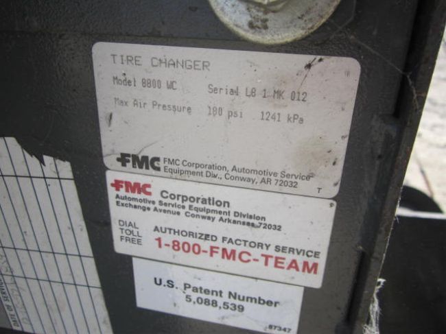 FMC 8800 Rimclamp Tire Machine