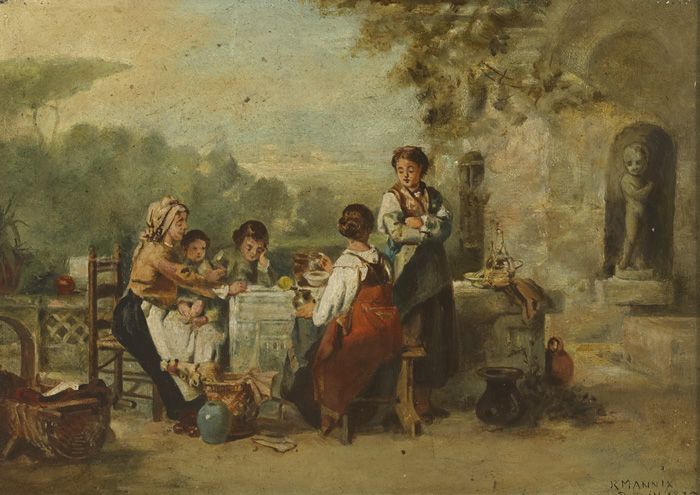Robert Mannix (fl. 1858-1911) - THE MIDDAY MEAL [AFTER KAREL FRANS ...