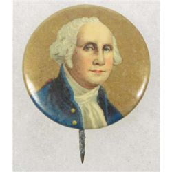 VINTAGE CELLULOID GEORGE WASHINGTON PIN BACK BUTTON